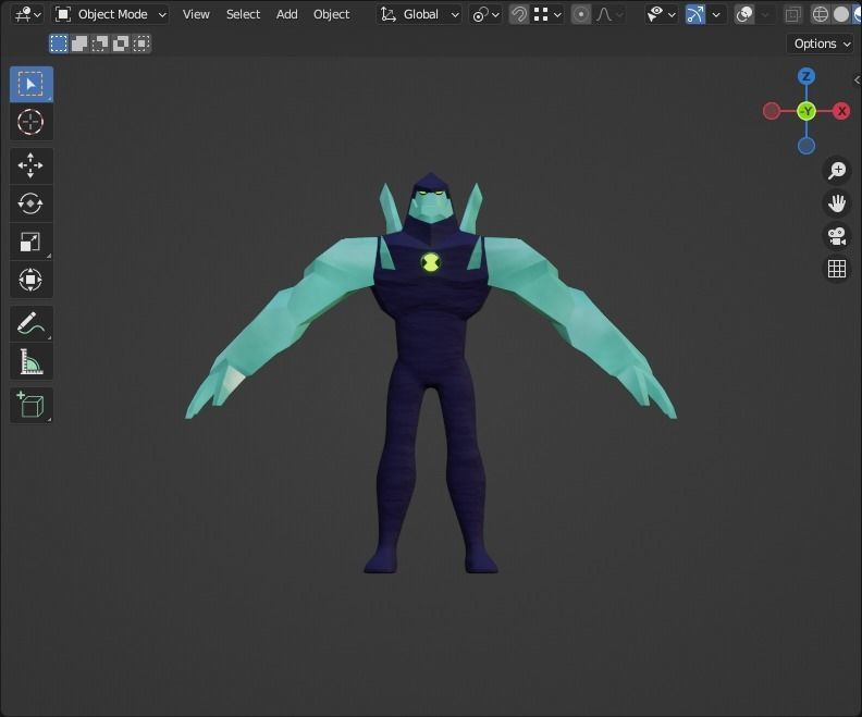 Ben 10 Diamondhead 3D model rigged | CGTrader