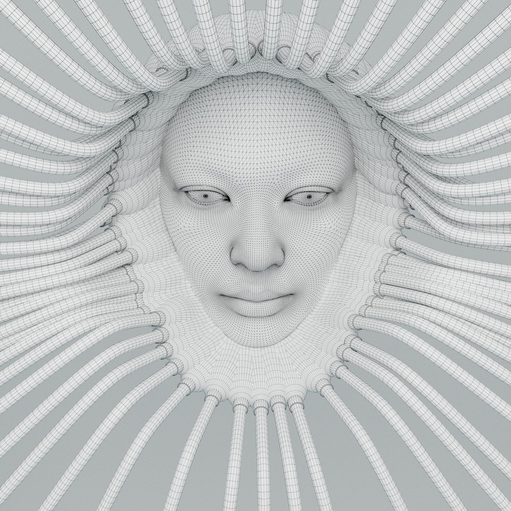 Floating Android Face 3D model | CGTrader