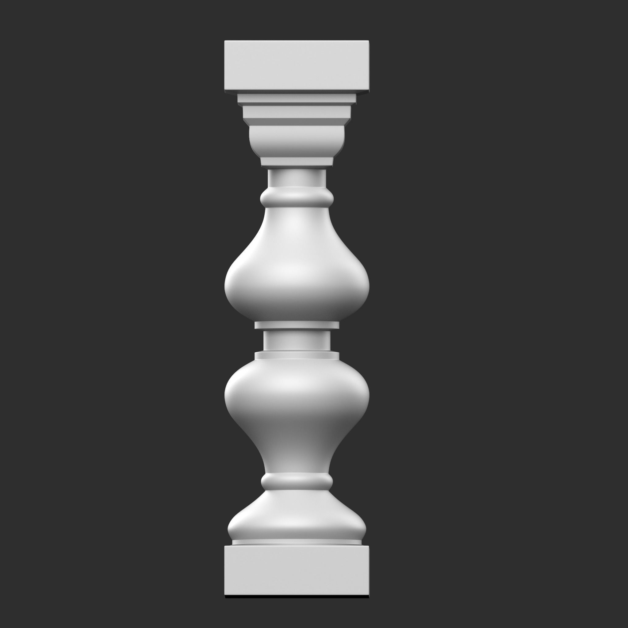 3D model Baluster Base Mesh VR / AR / low-poly | CGTrader