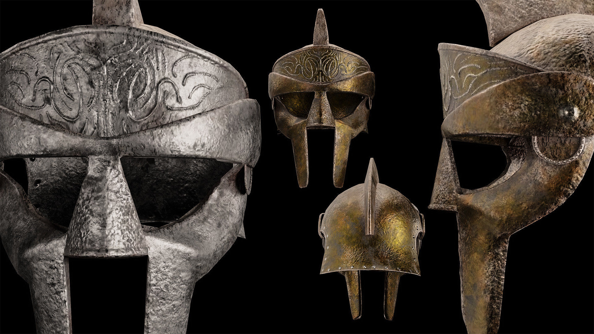 3D model battle armor Old war helmet VR / AR / low-poly | CGTrader
