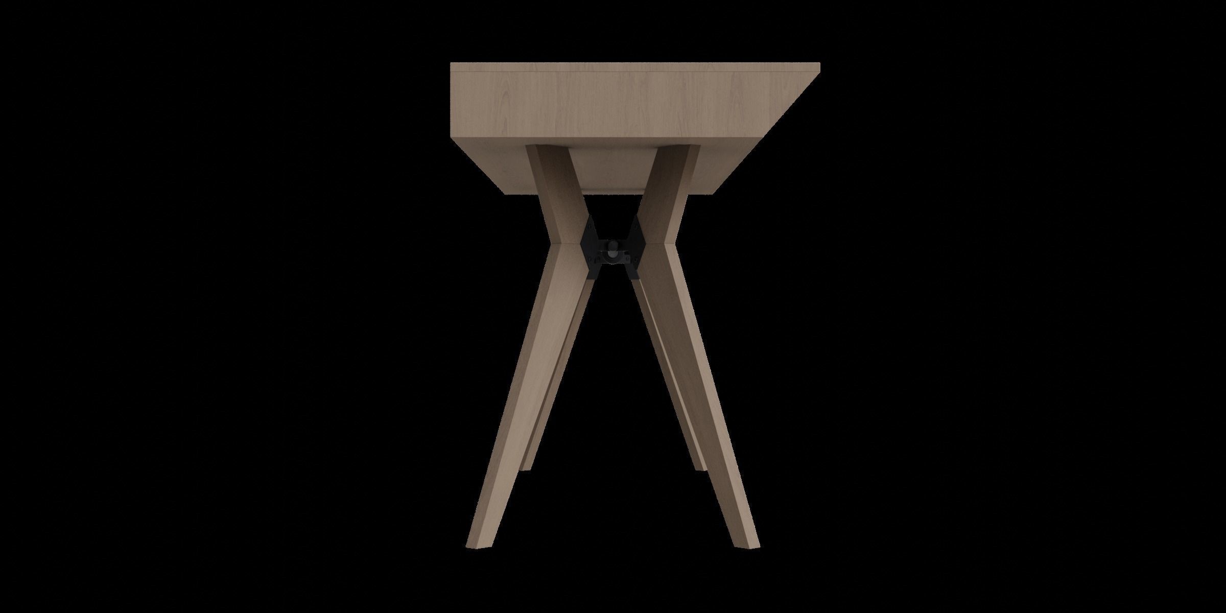 3D model V Legs Wooden Desk VR / AR / low-poly | CGTrader