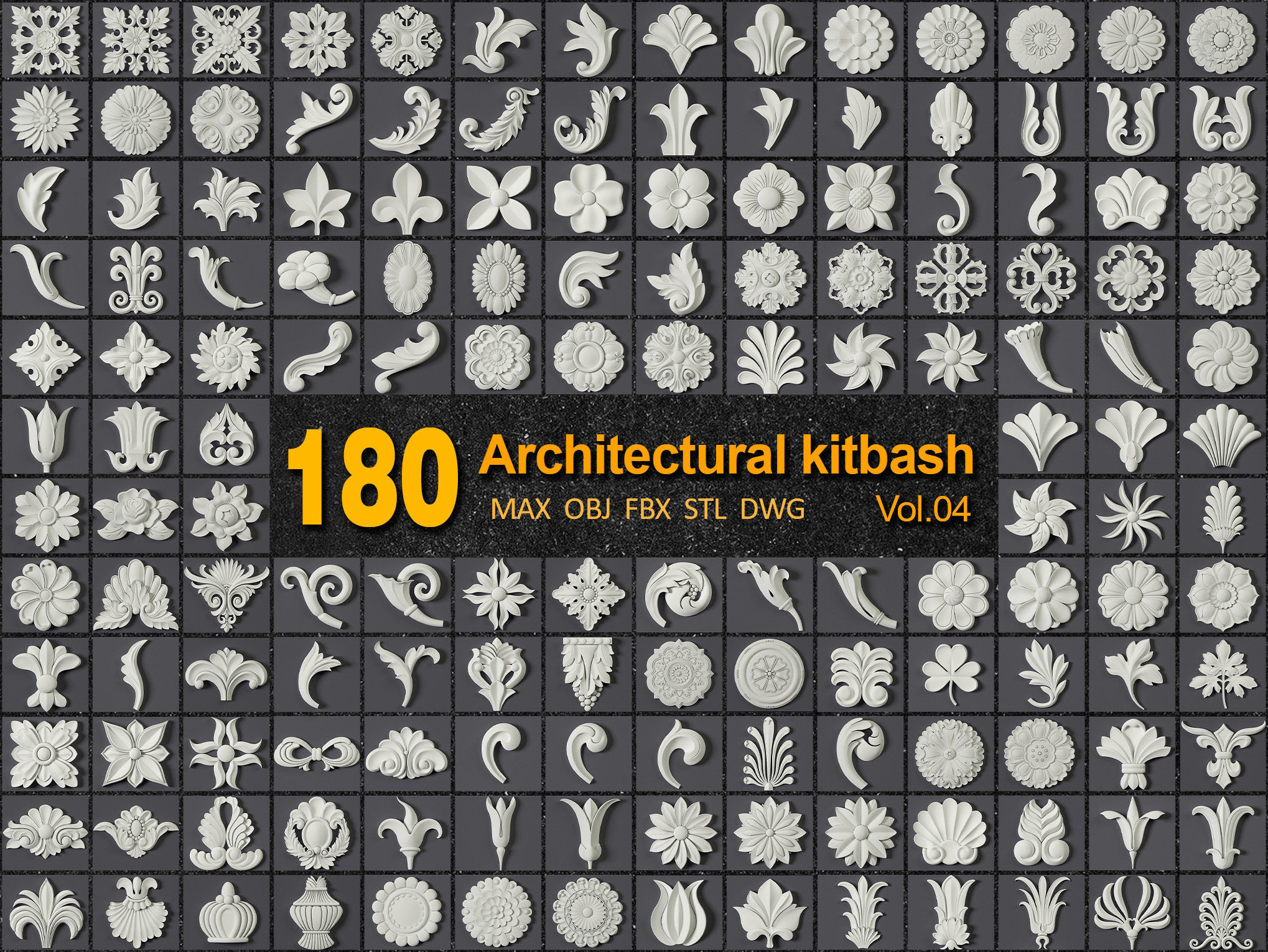 180 ARCHITECTURAL KITBASH - VOL 04 3D model | CGTrader
