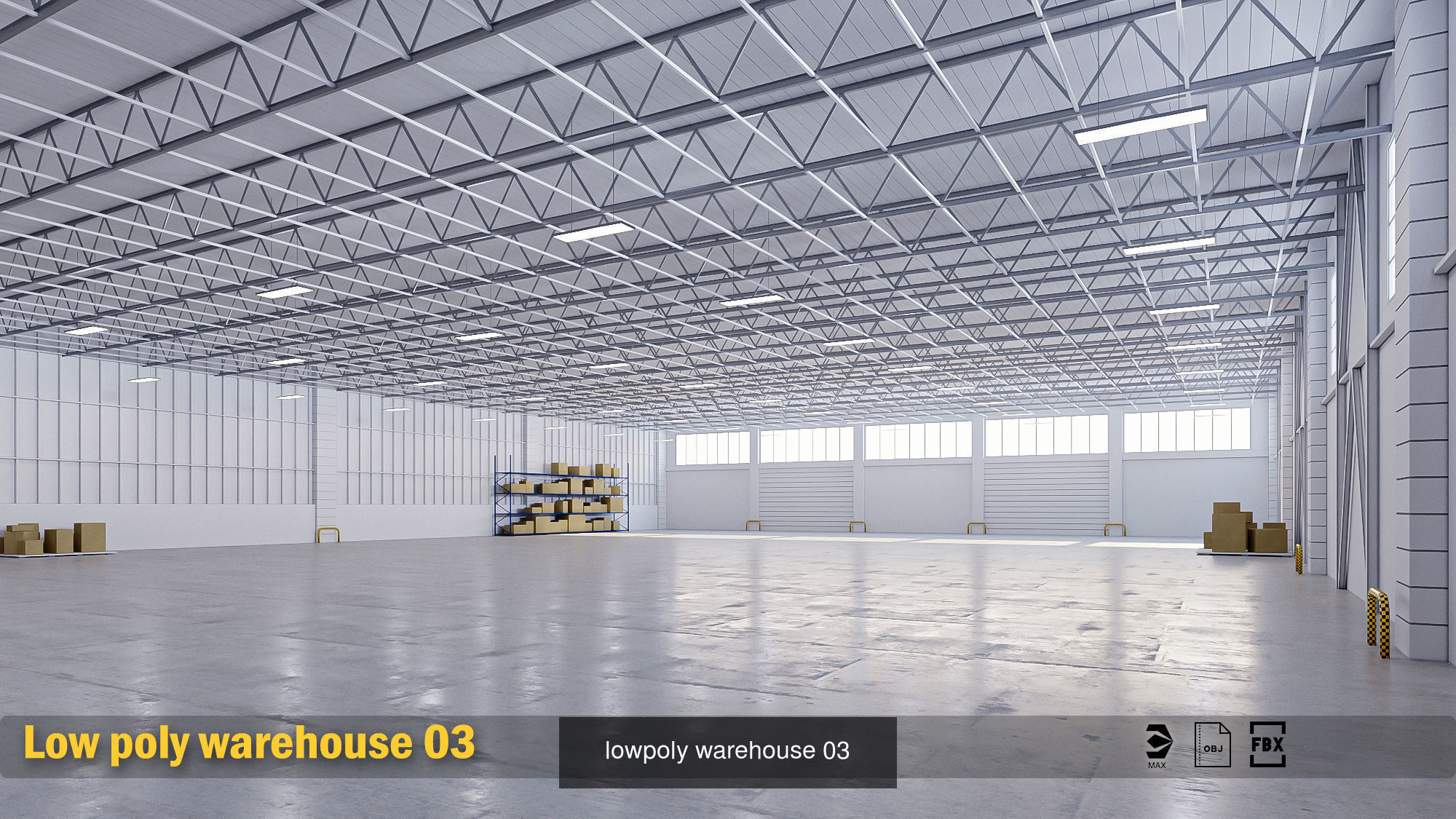5 Low Poly Warehouse Collection vol 01 VR / AR / low-poly | CGTrader