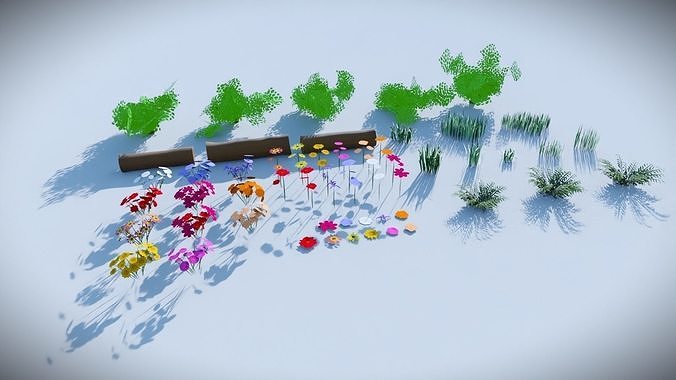 3D model Stylized Foliage Pack - Perfect for Game Environments VR / AR ...