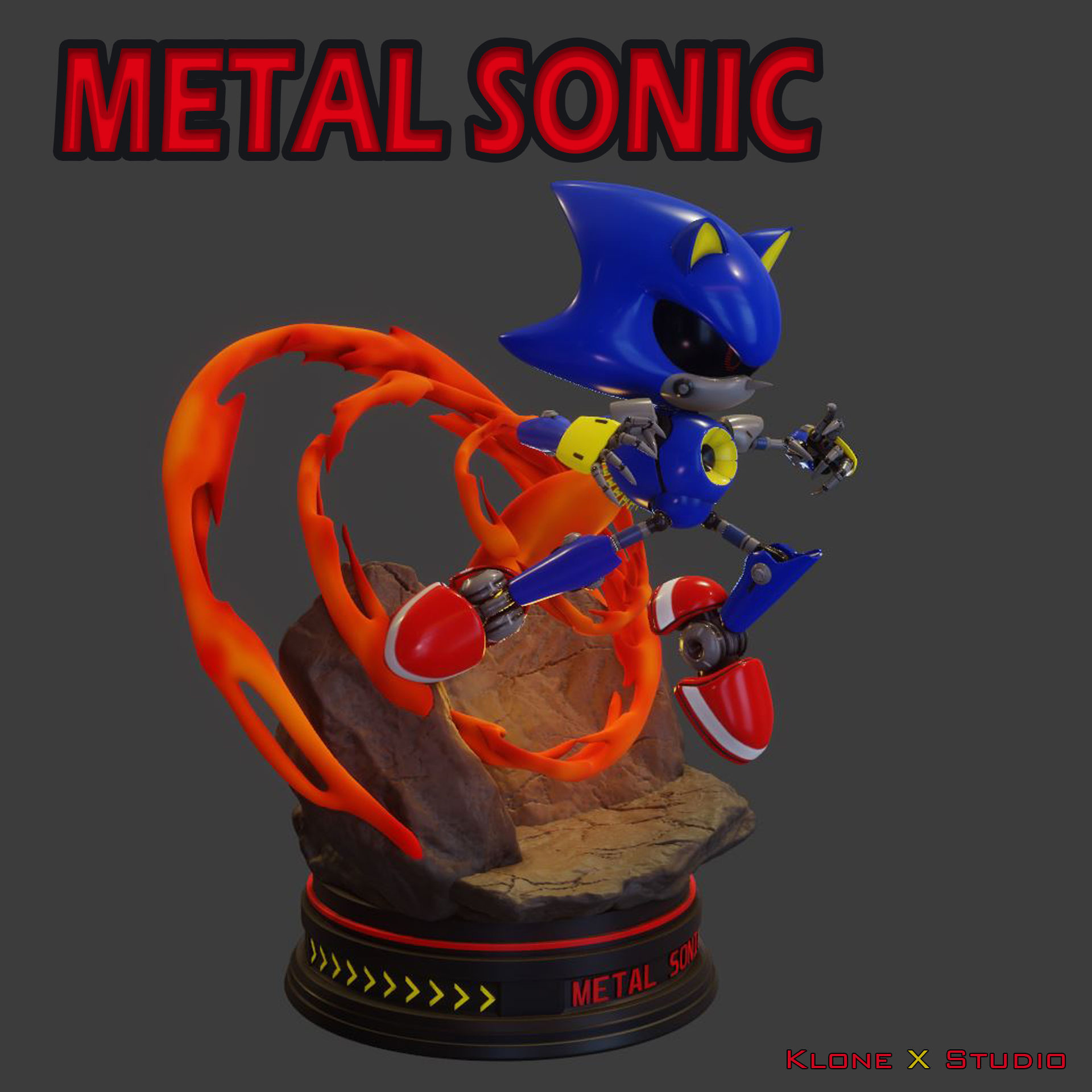 METAL SONIC 3D model 3D printable | CGTrader