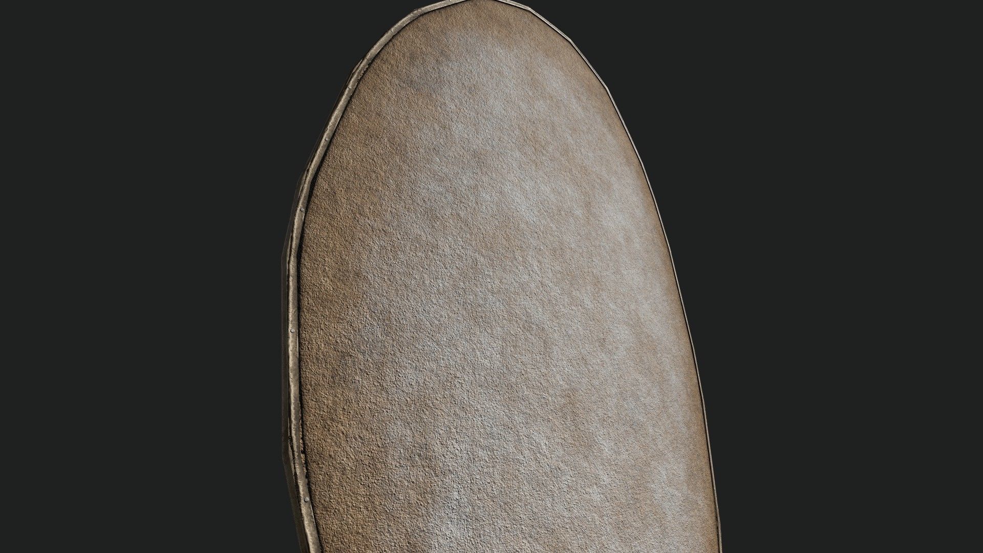 3D model Slavic ellipse leather shield-base VR / AR / low-poly | CGTrader