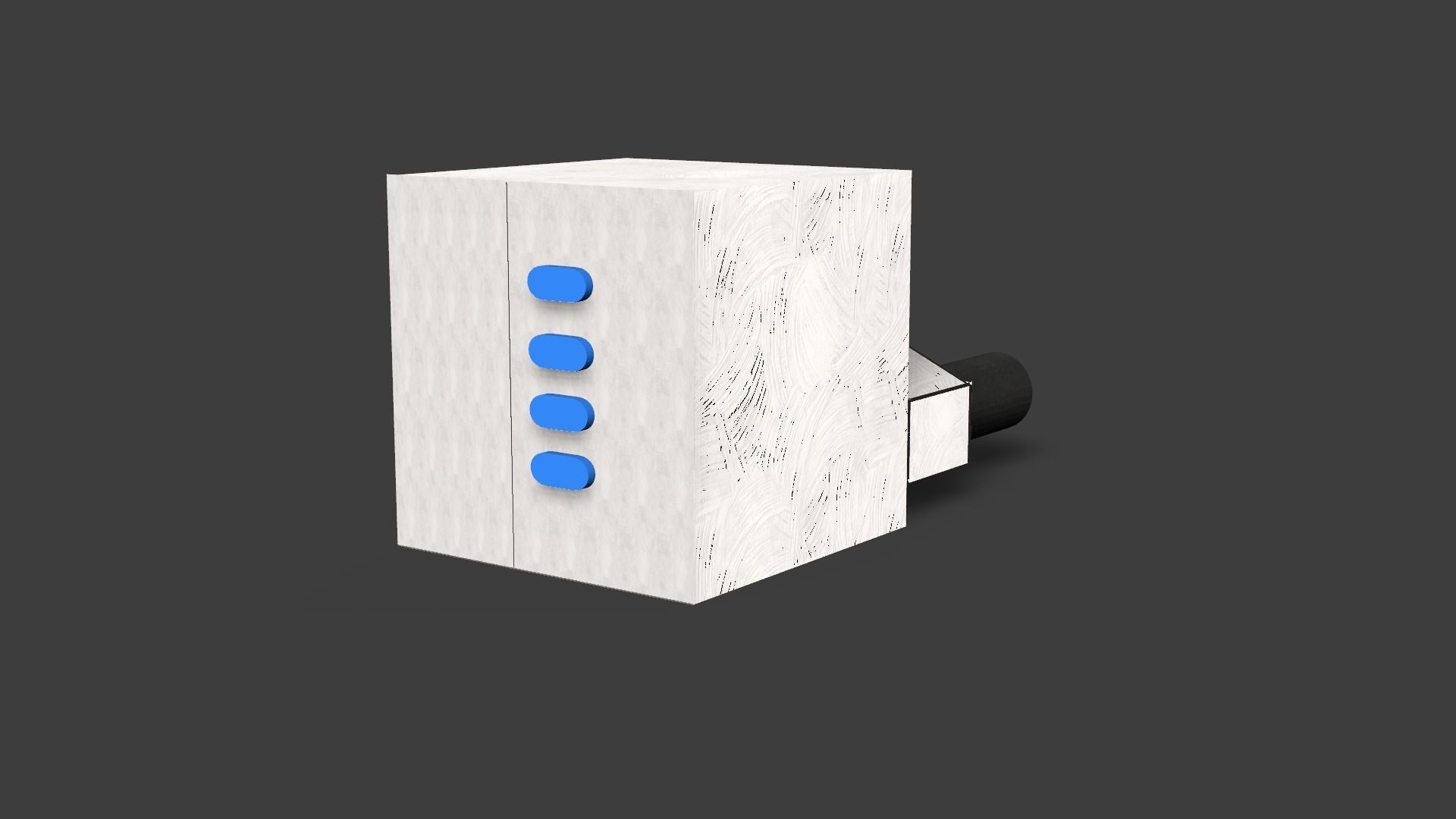 3D model Futuristic Charger 4x usb-c VR / AR / low-poly | CGTrader