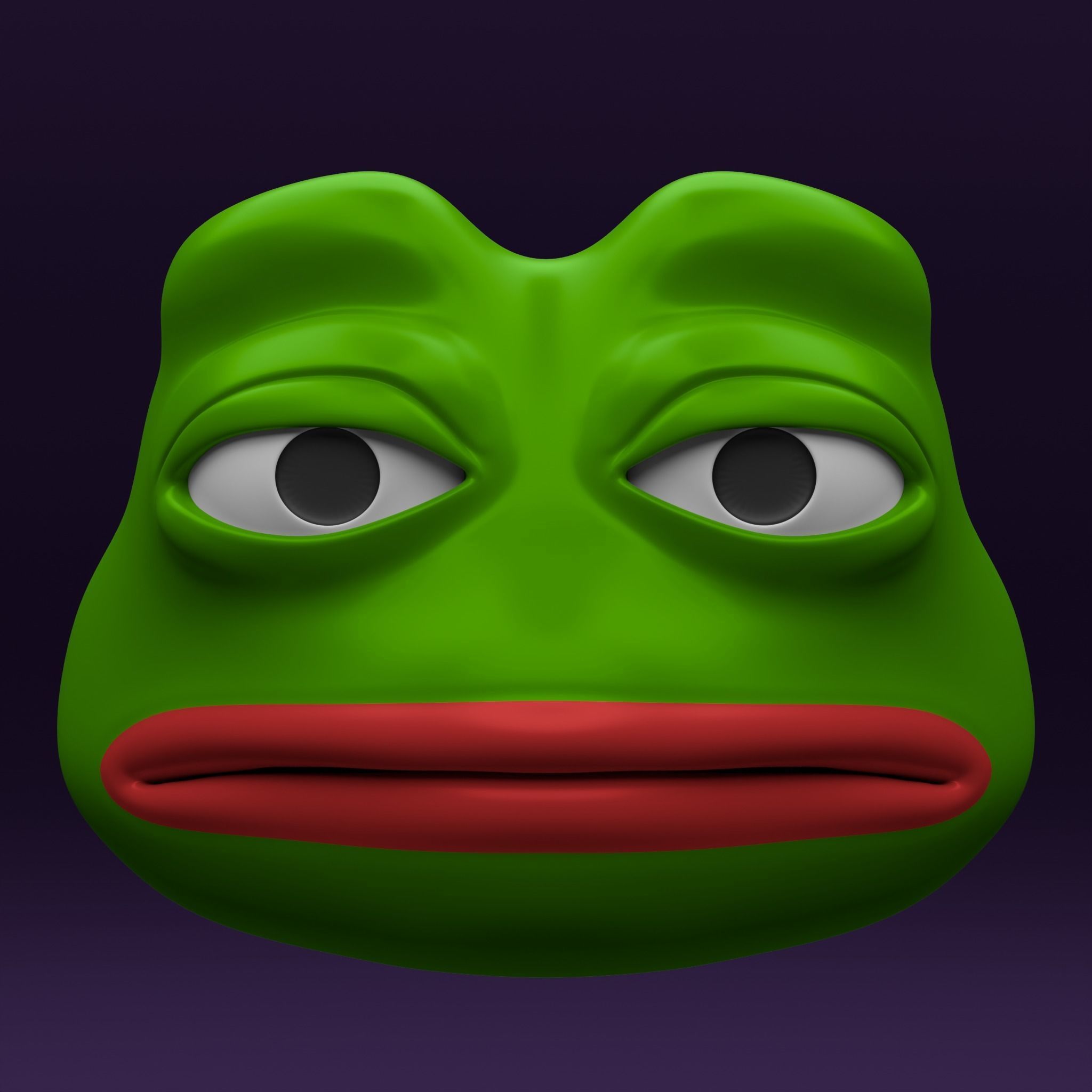 3D model Pepe the Frog - Base Head Model VR / AR / low-poly | CGTrader
