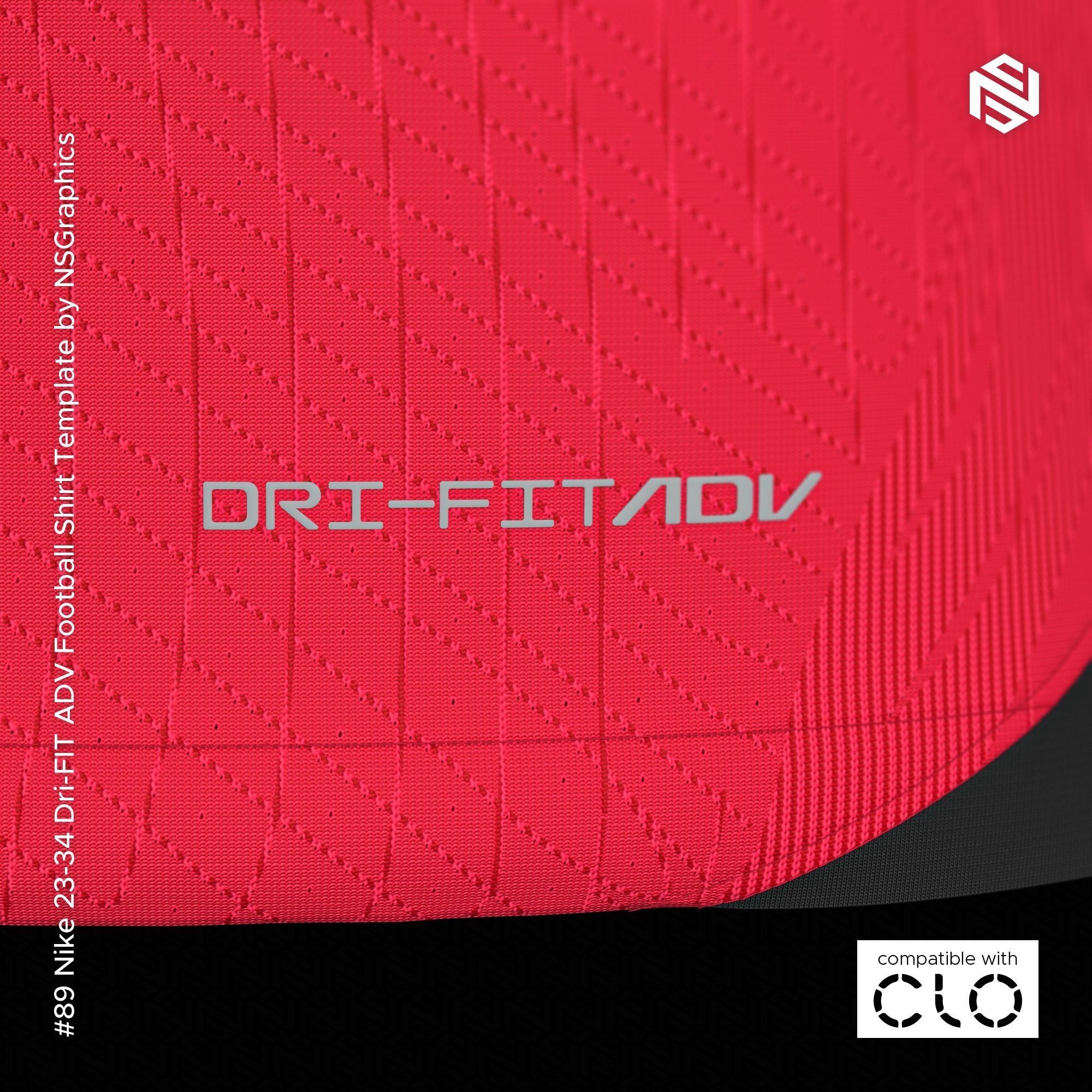 Nike 23-24 DRI-FIT ADV Football Shirt for CLO3D 3D model | CGTrader