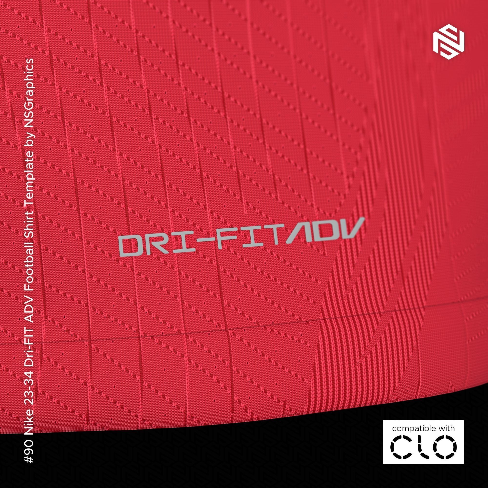 Nike 23-24 DRI-FIT ADV Football Shirt for CLO3D 3D model | CGTrader