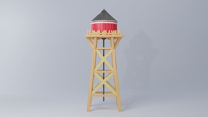 Water Tower 3D model 3D printable | CGTrader