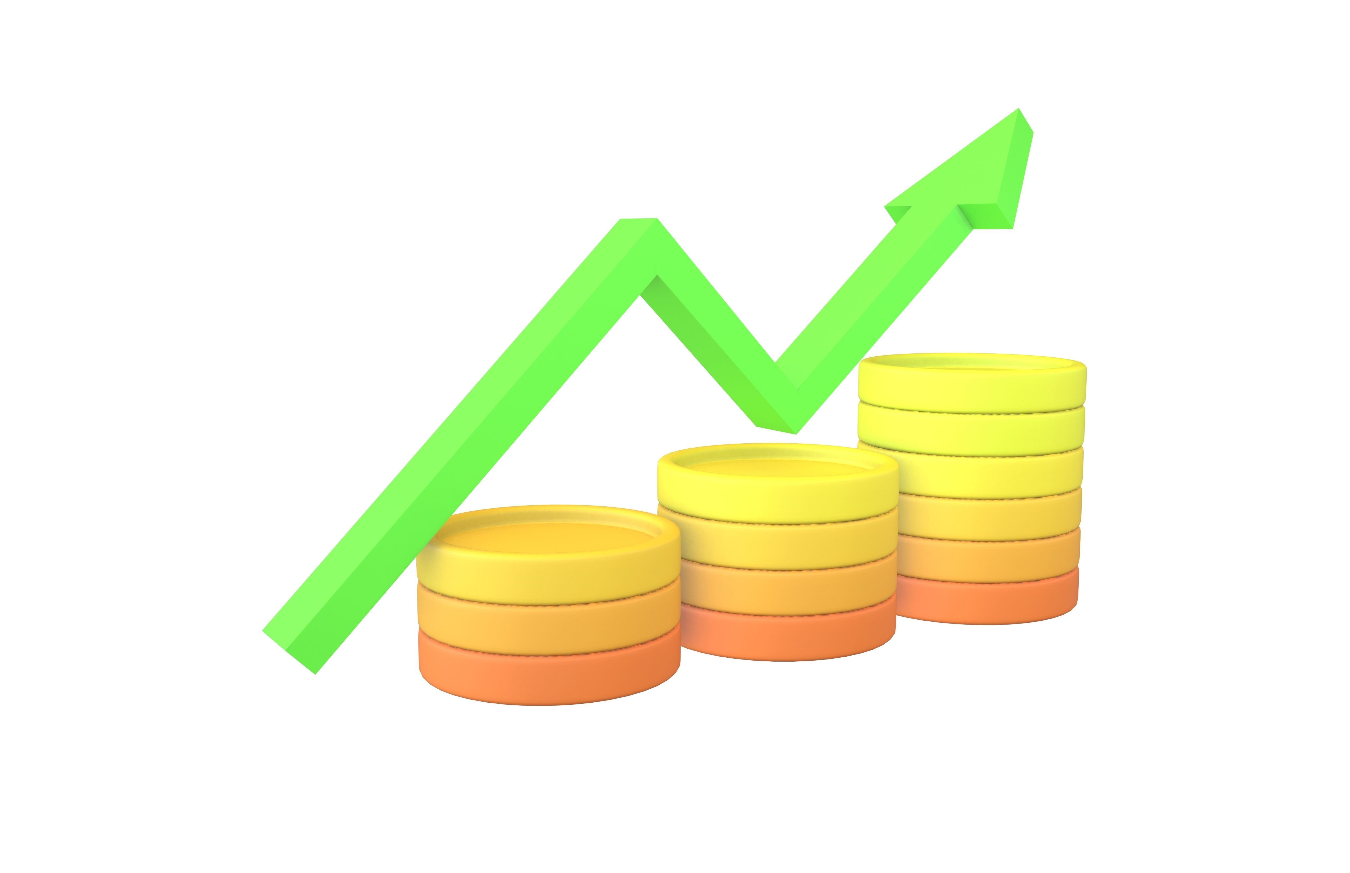 3D model Economic Growth Icon V1 002 VR / AR / low-poly | CGTrader
