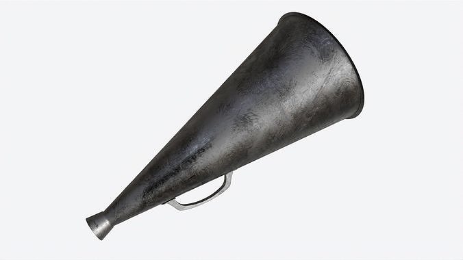 Vintage Metal Megaphone 3D model | CGTrader