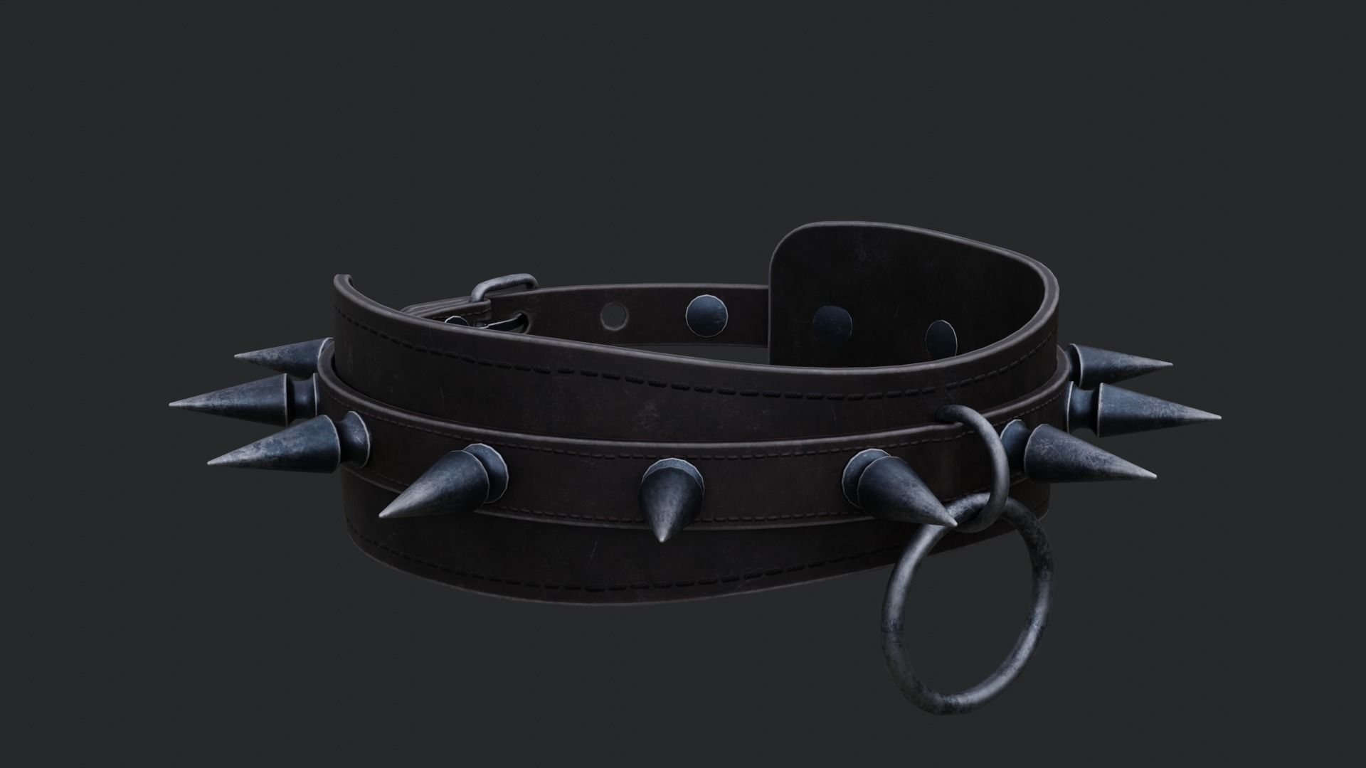 3D model Spiked Collar VR / AR / low-poly | CGTrader
