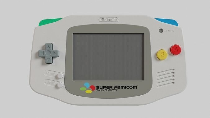 Nintendo Game Boy Advance Super Famicom 2001 3D model | CGTrader