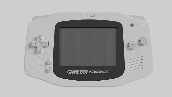 Nintendo Game Boy Advance White 2001 3D model | CGTrader