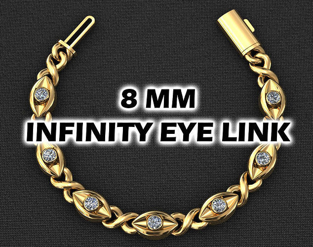 8 MM INFINITY EYE LINK 3D model 3D printable | CGTrader