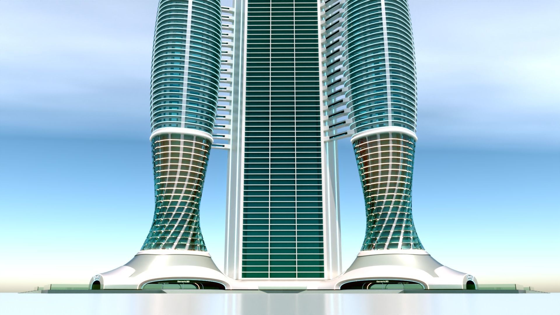 Futuristic Building Concept V1-03 3D model | CGTrader