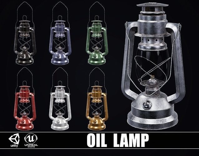 3D model Mine Oil Lamp Lantern VR / AR / low-poly | CGTrader