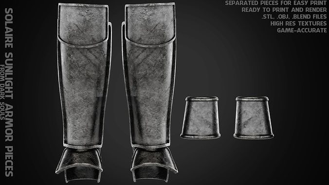 Dark Souls Solaire of Astora Armor Pieces for Cosplay 3D model 3D ...