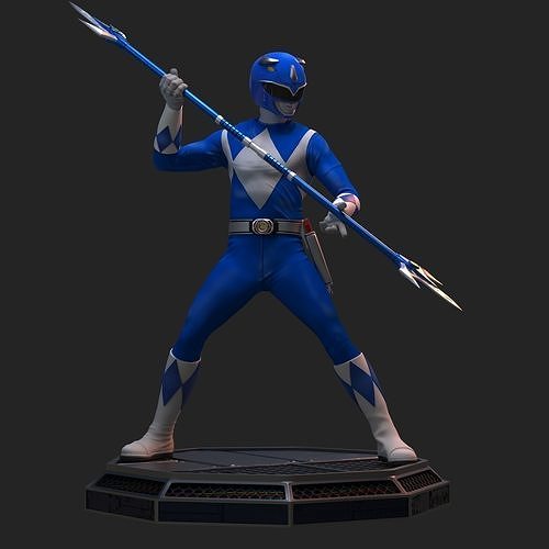Blue Ranger - Mighty Morphin Power Rangers 3D model 3D printable | CGTrader