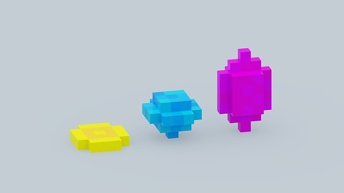 3D model Voxel Diamonds VR / AR / low-poly | CGTrader