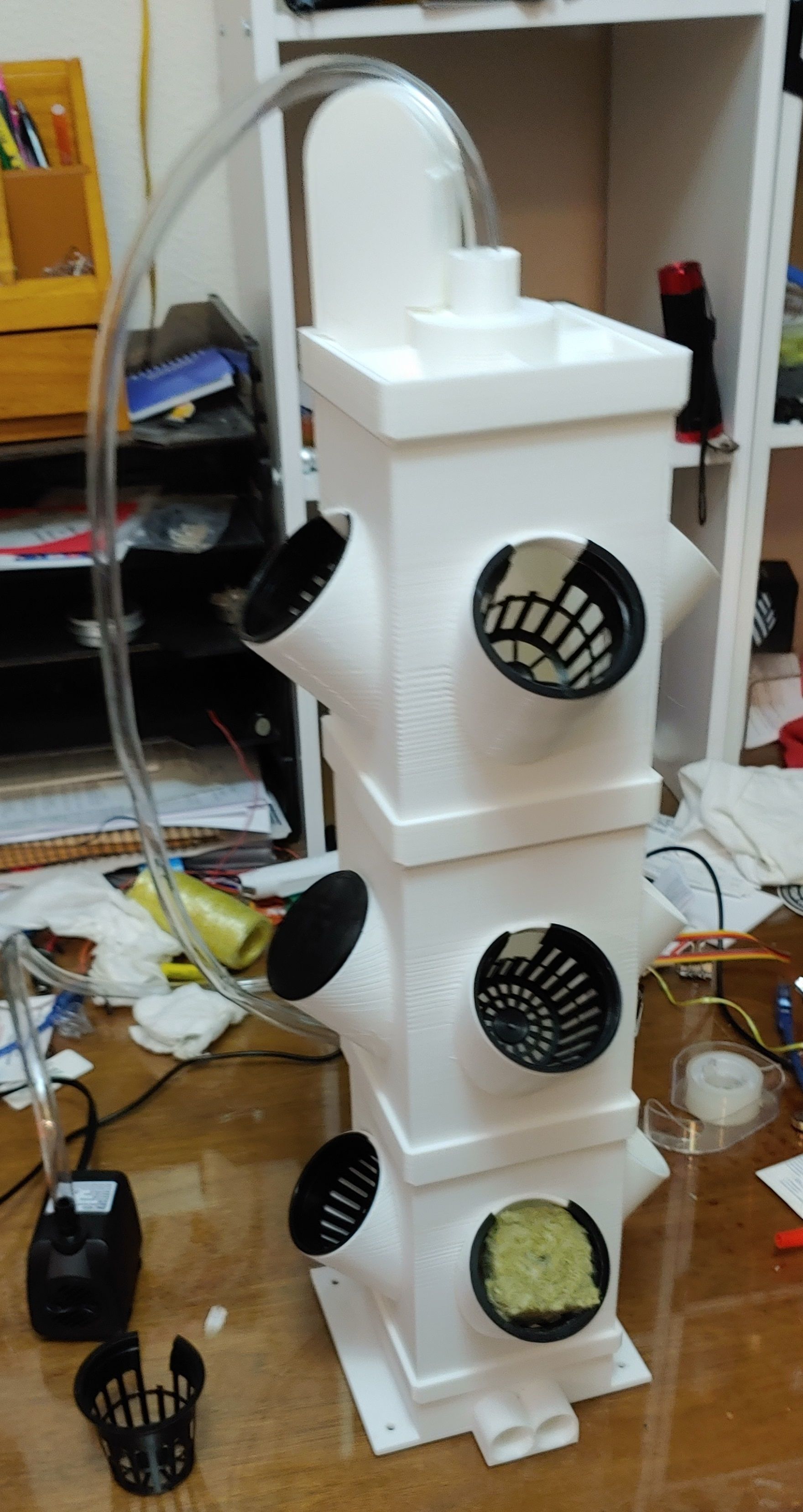 Modular hydroponic tower 3D model 3D printable | CGTrader