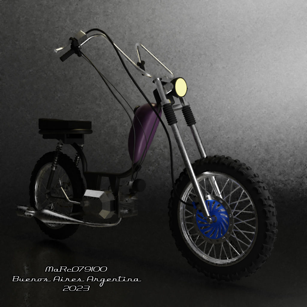 Zanella Chopper 48cc Moped 3D model | CGTrader