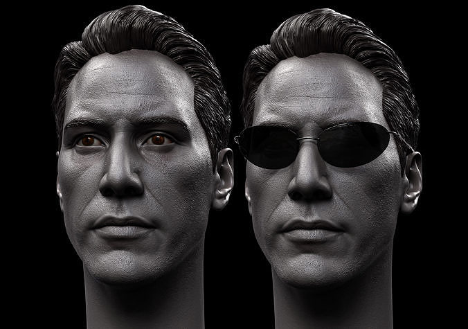 Keanu Reeves - Neo Head 3D model 3D printable | CGTrader