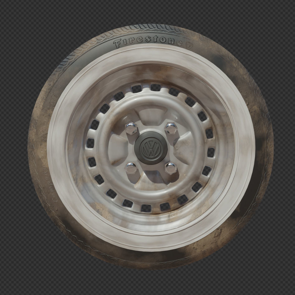 VW Beetle wheel 3D model | CGTrader