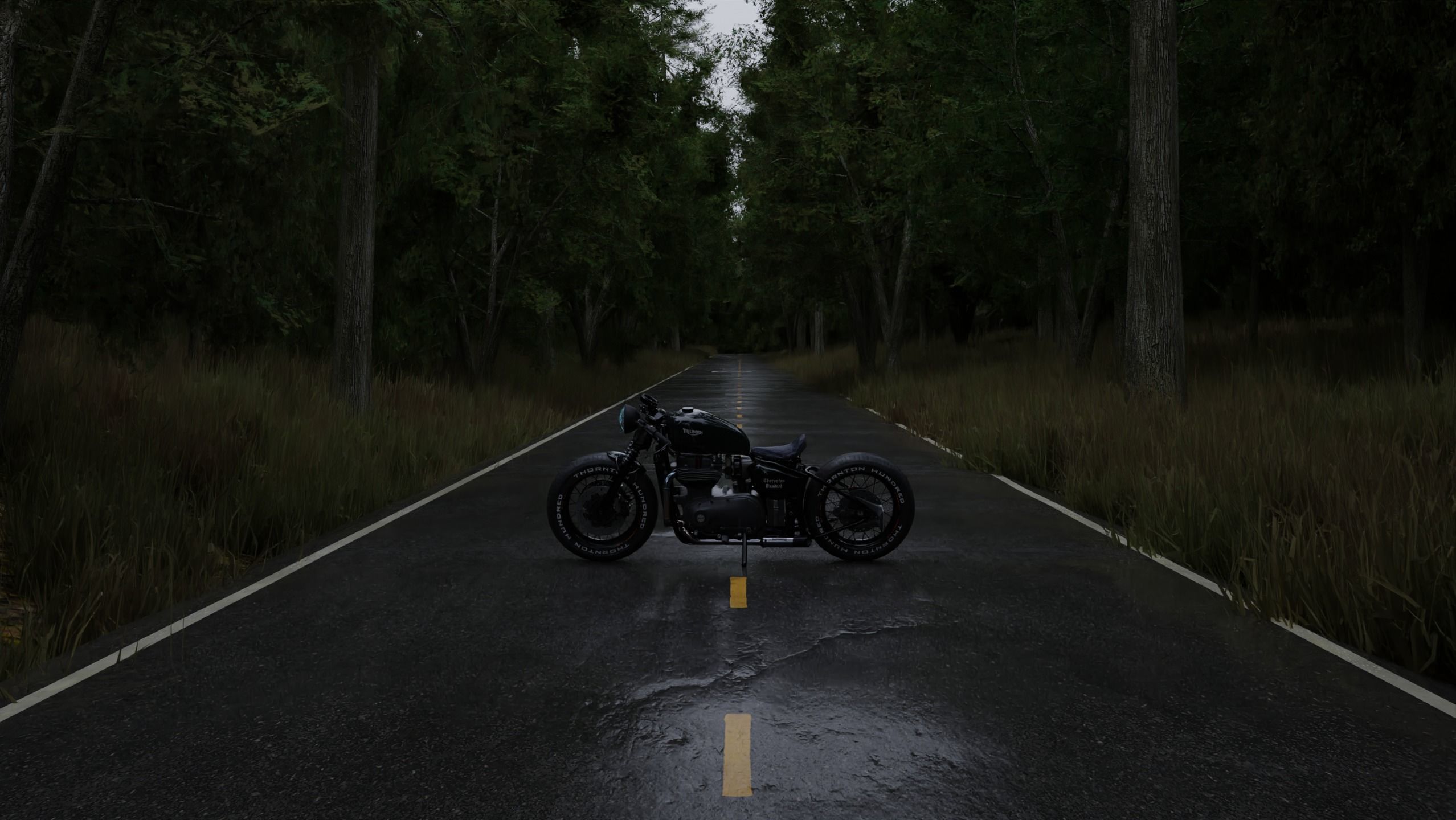 Realistic Forest Road Scene 3D Blender File Textured 3D model | CGTrader