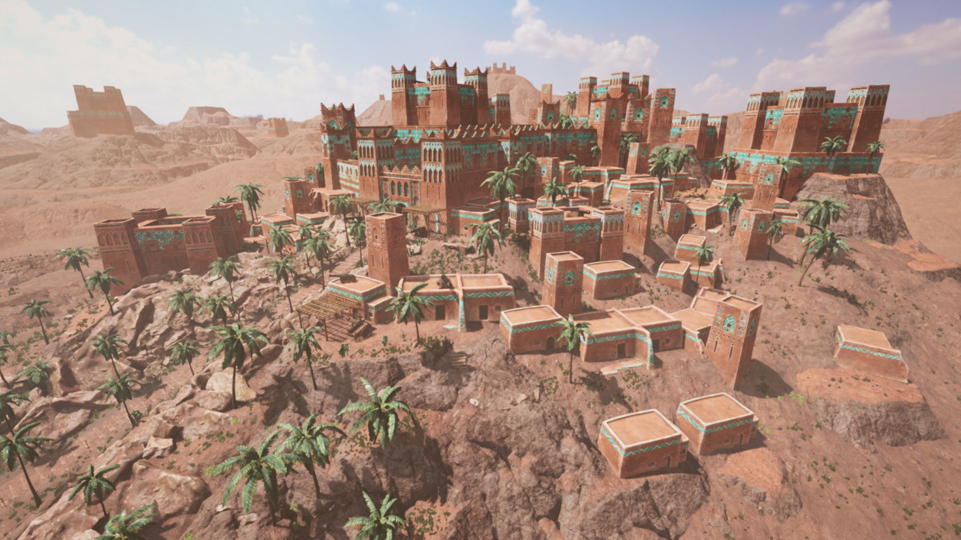 3D model Middle Eastern Kasbah Fortress - Unreal Engine VR / AR / low ...