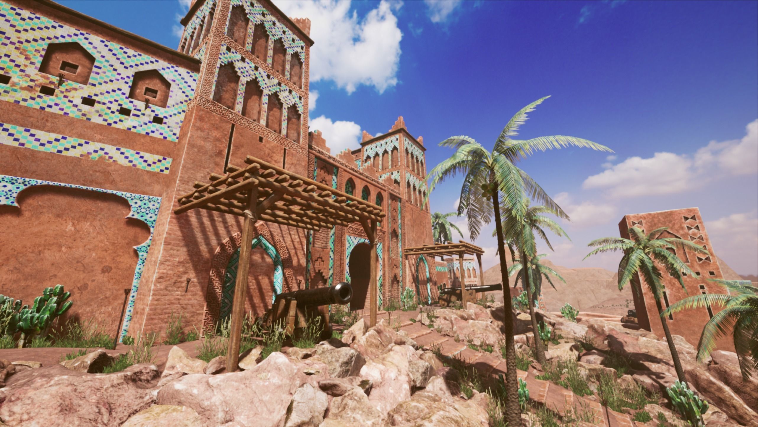 3D model Middle Eastern Kasbah Fortress - Unreal Engine VR / AR / low ...