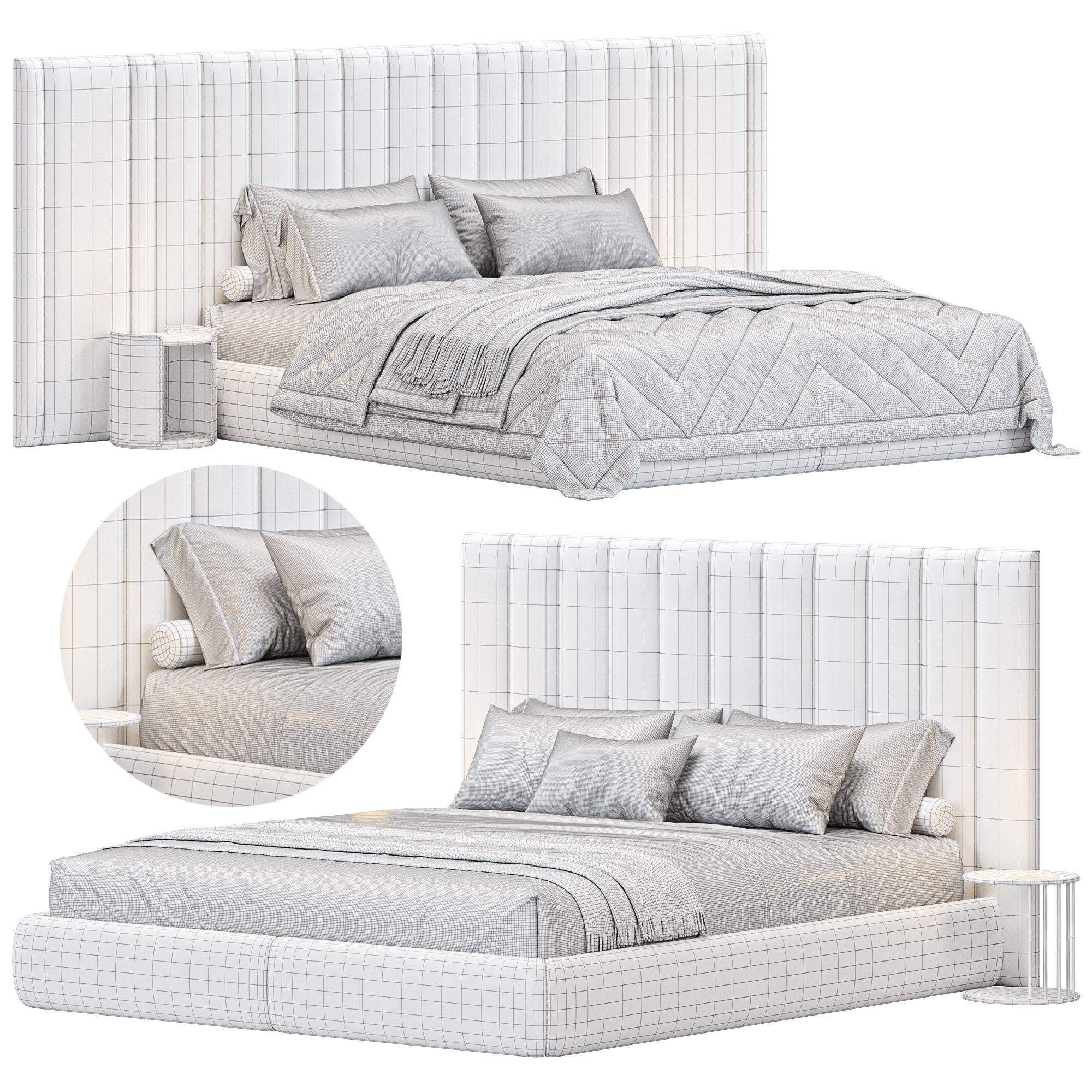 Symmetry Bed By Wallandwall 3D model | CGTrader