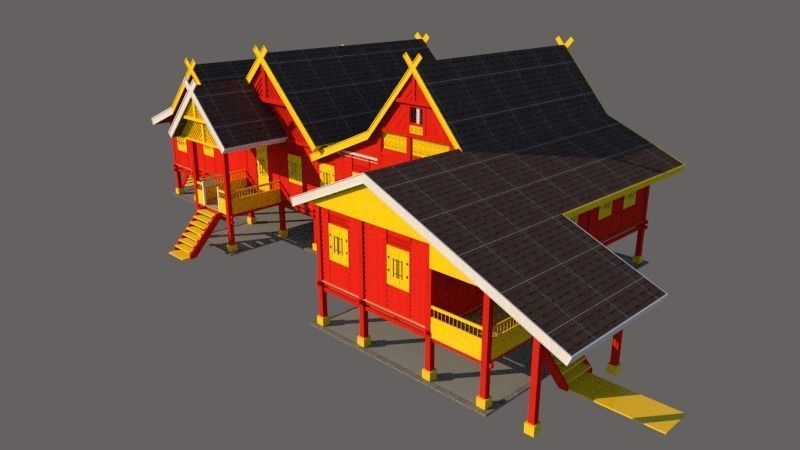 Rumah Tradisional Melayu Selangor Darul Ehsan Free 3d Model 3d