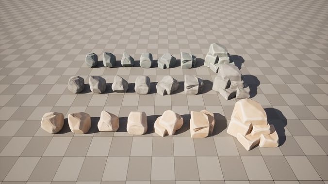 3D model Stylized Hand Painted Rock VR / AR / low-poly | CGTrader