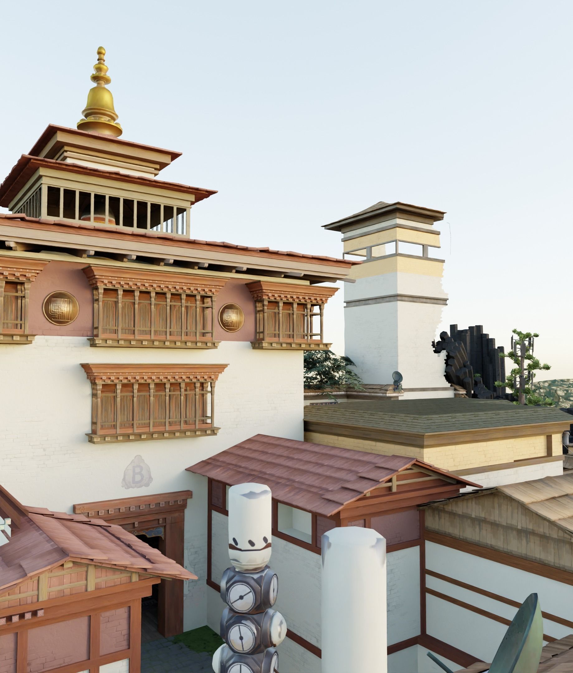 3D model Valorant Map Haven Site A and B Map VR / AR / low-poly | CGTrader
