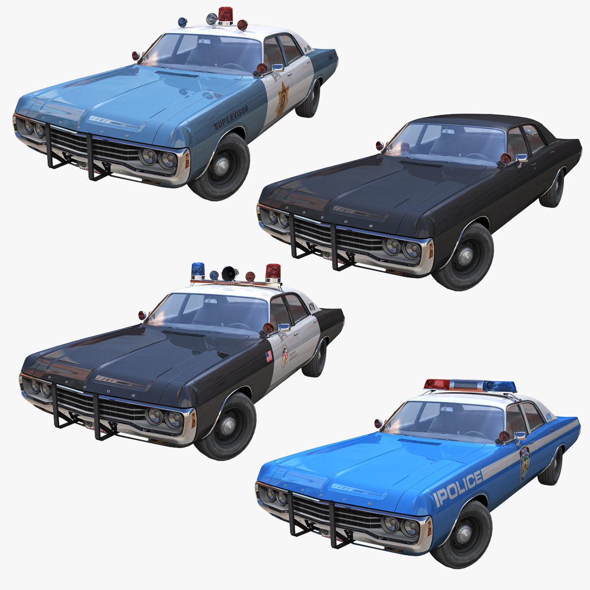 3D model Dodge Polara police car VR / AR / low-poly | CGTrader
