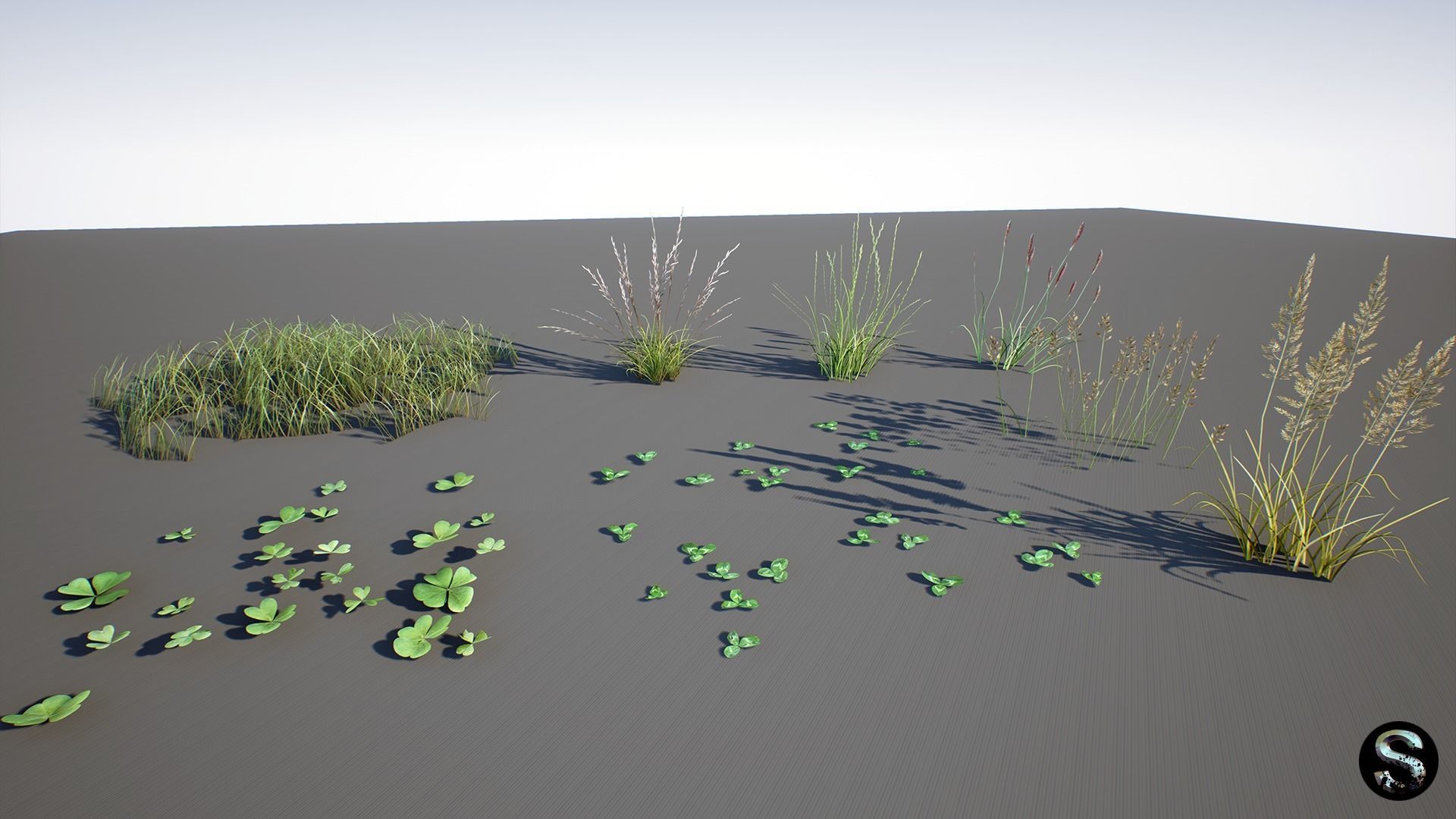 3D model Grass Pack VR / AR / low-poly | CGTrader