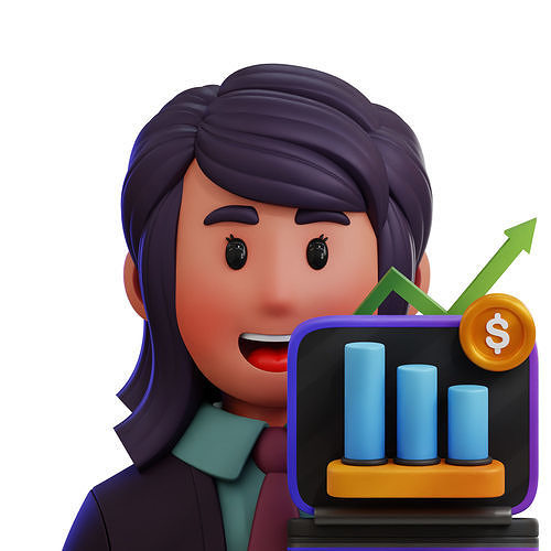 3D model Stock Broker Avatar 3D Icon VR / AR / low-poly | CGTrader