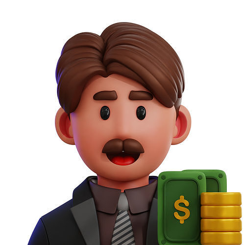 3D model Financial Consultant Avatar 3D Icon VR / AR / low-poly | CGTrader
