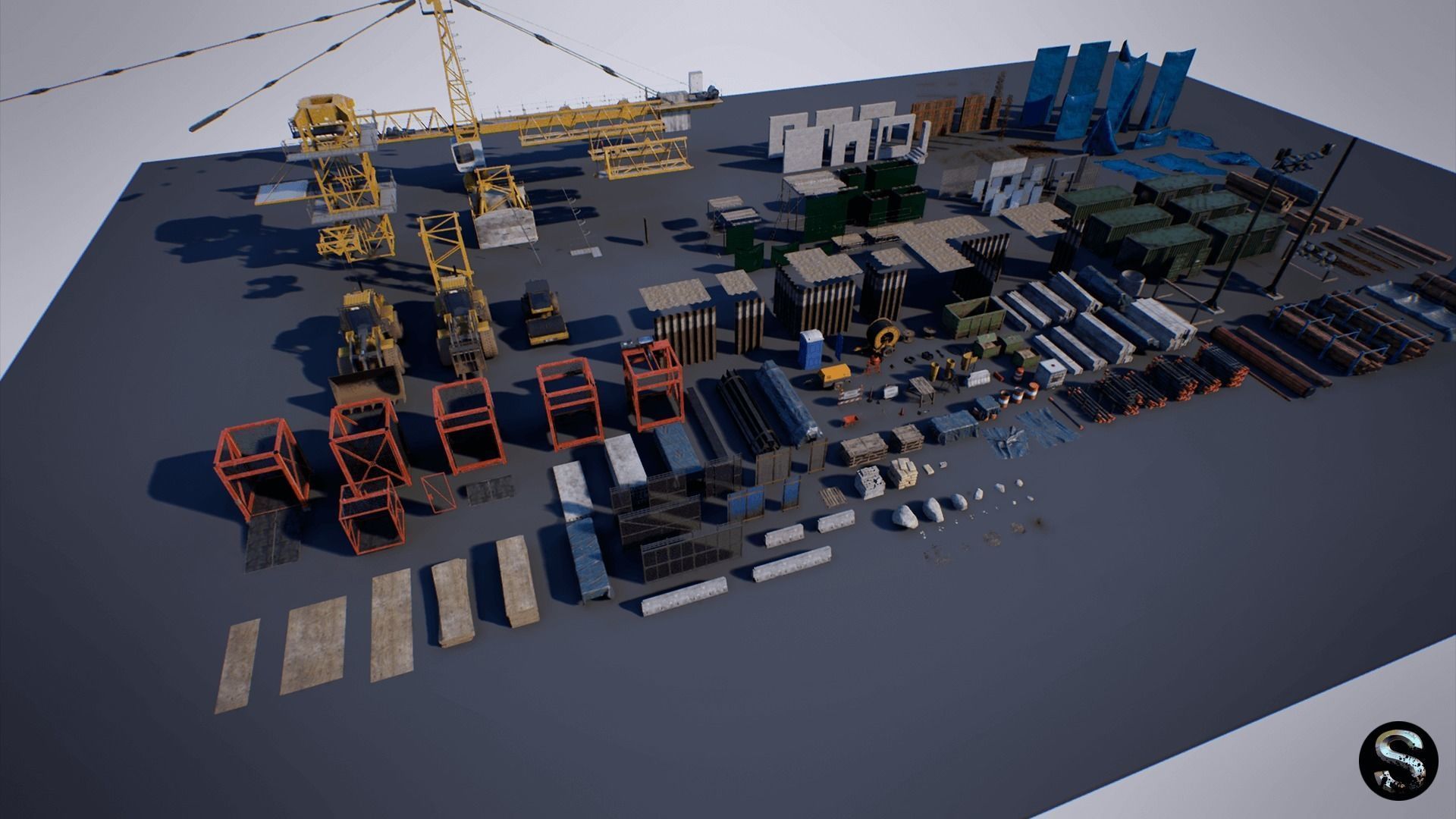 3D model Construction Site VR / AR / low-poly | CGTrader