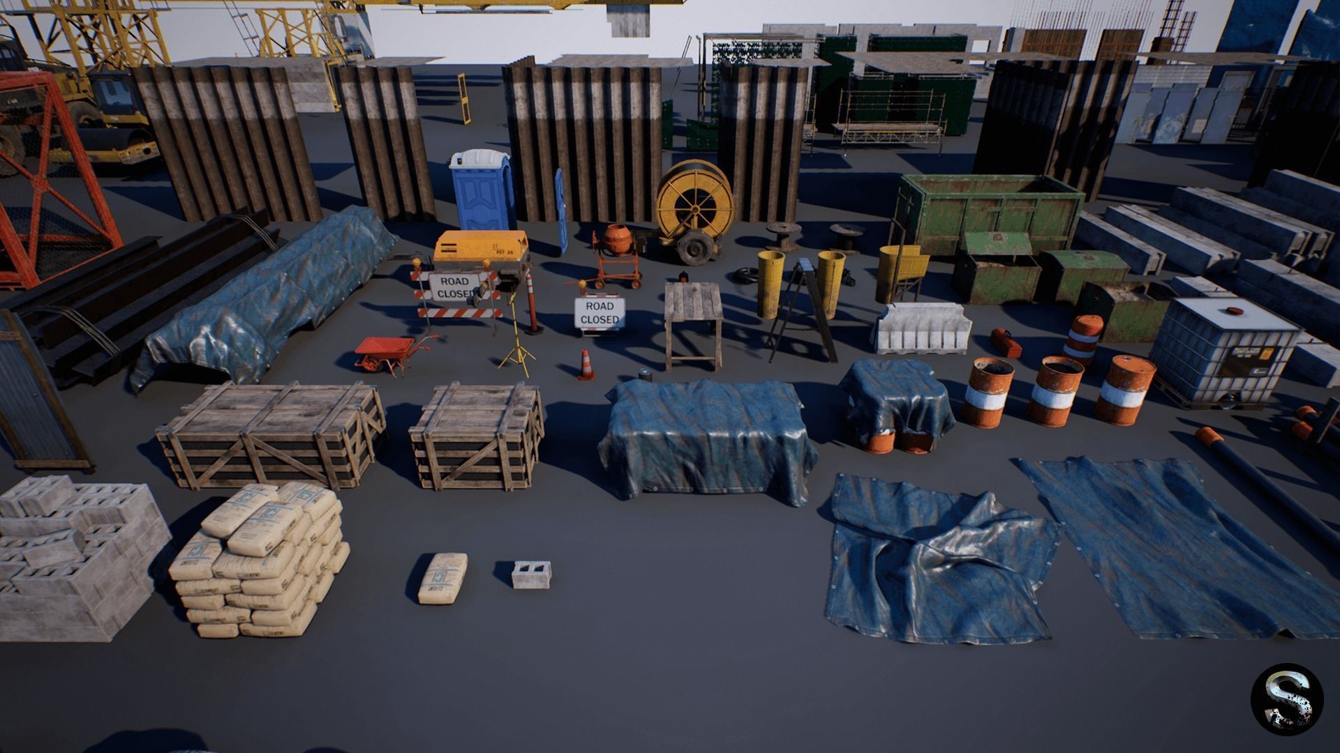 3D model Construction Site VR / AR / low-poly | CGTrader