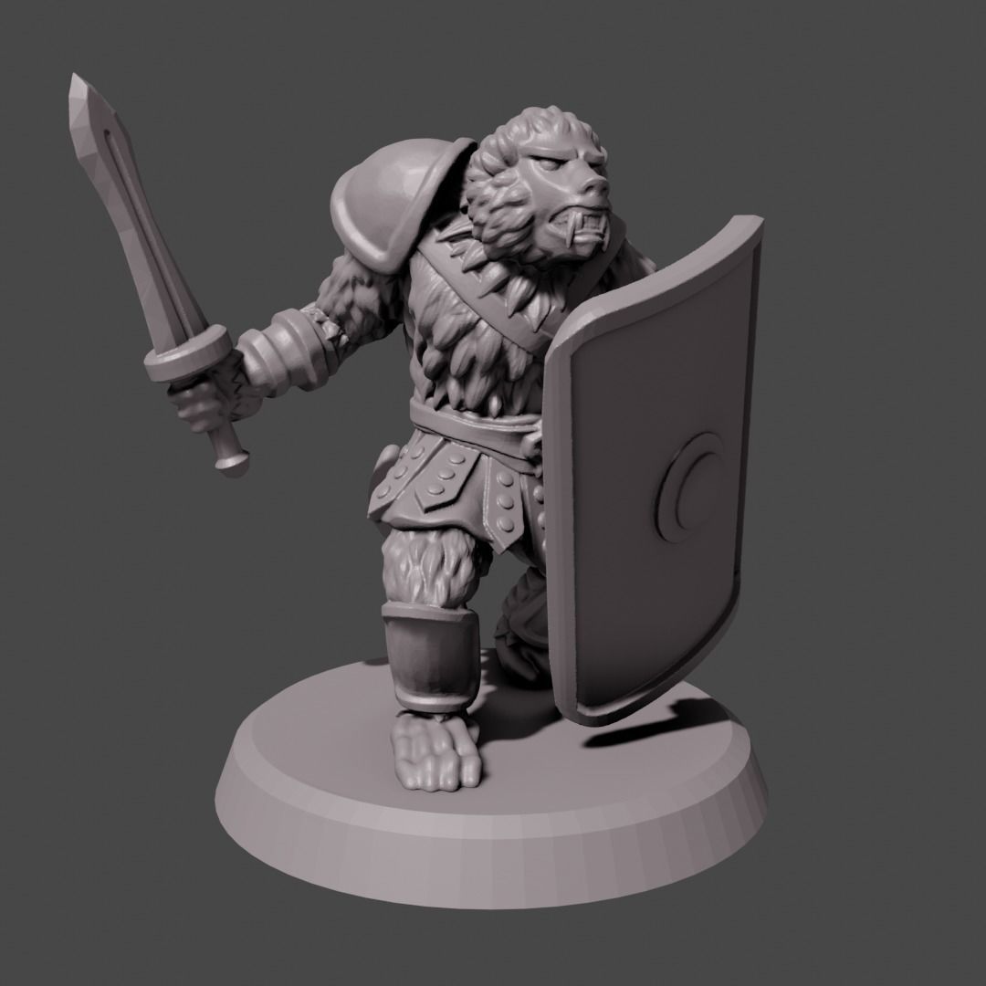 gladiator monkey Full Sheild 3D model 3D printable | CGTrader