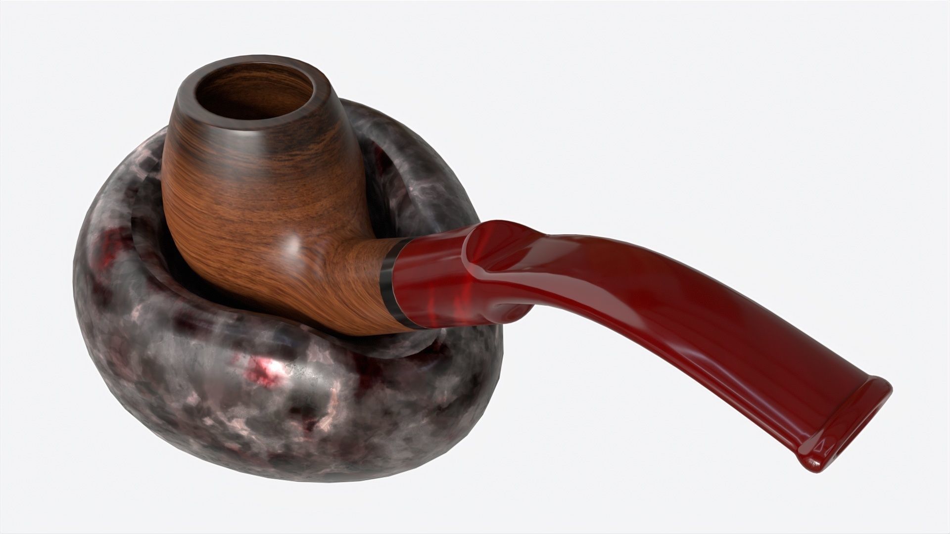 Smoking Pipe Holder Single with Pipe 3D model | CGTrader