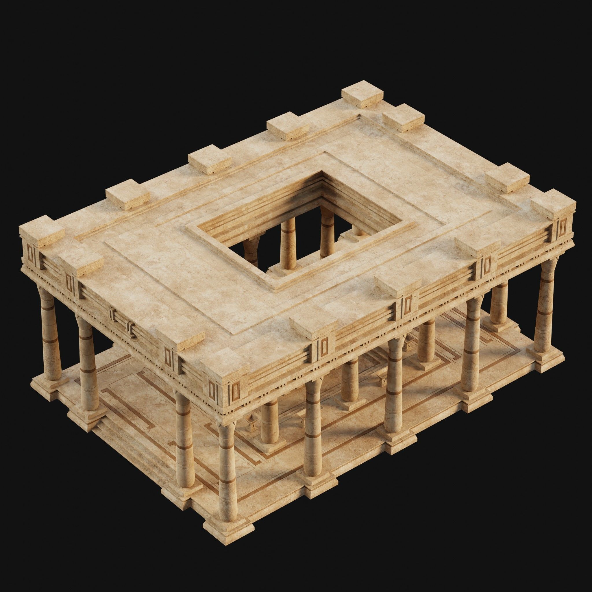 3D model EGYPTIAN ANCIENT ATRIUM TEMPLE EGYPT BATHHOUSE COLLECTION VR ...
