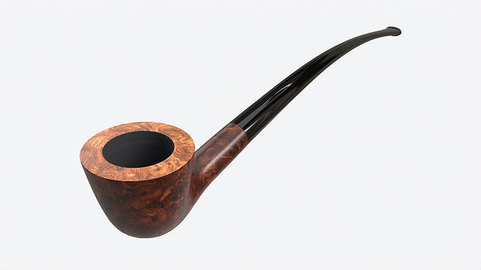Smoking Pipe Long Briar Wood 04 3D model | CGTrader