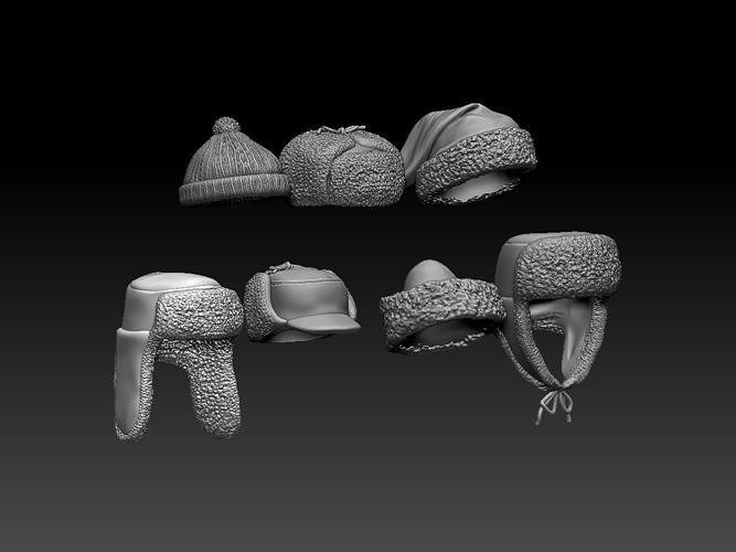 hats winter 3D model 3D printable | CGTrader