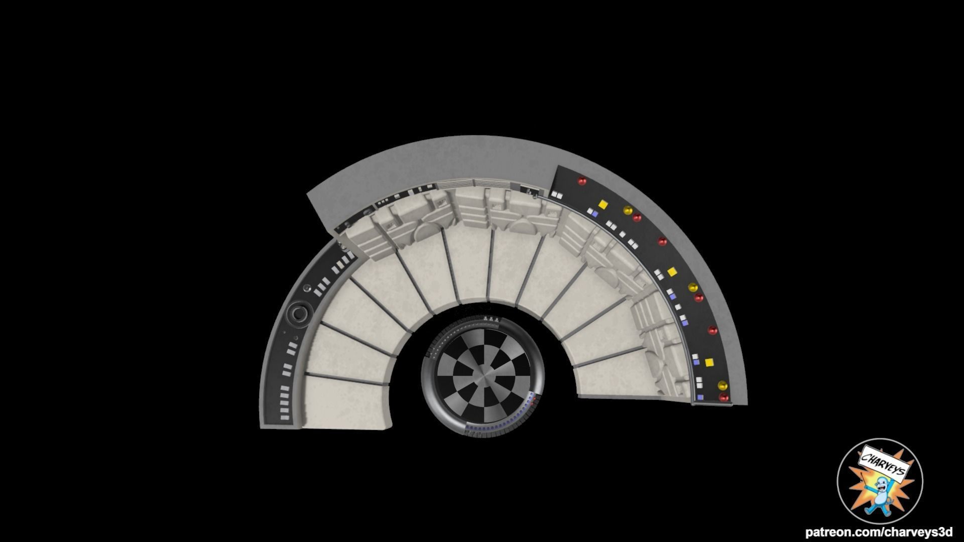 Star Wars Dejarik Table and Seating for action figure dioramas 3D model ...