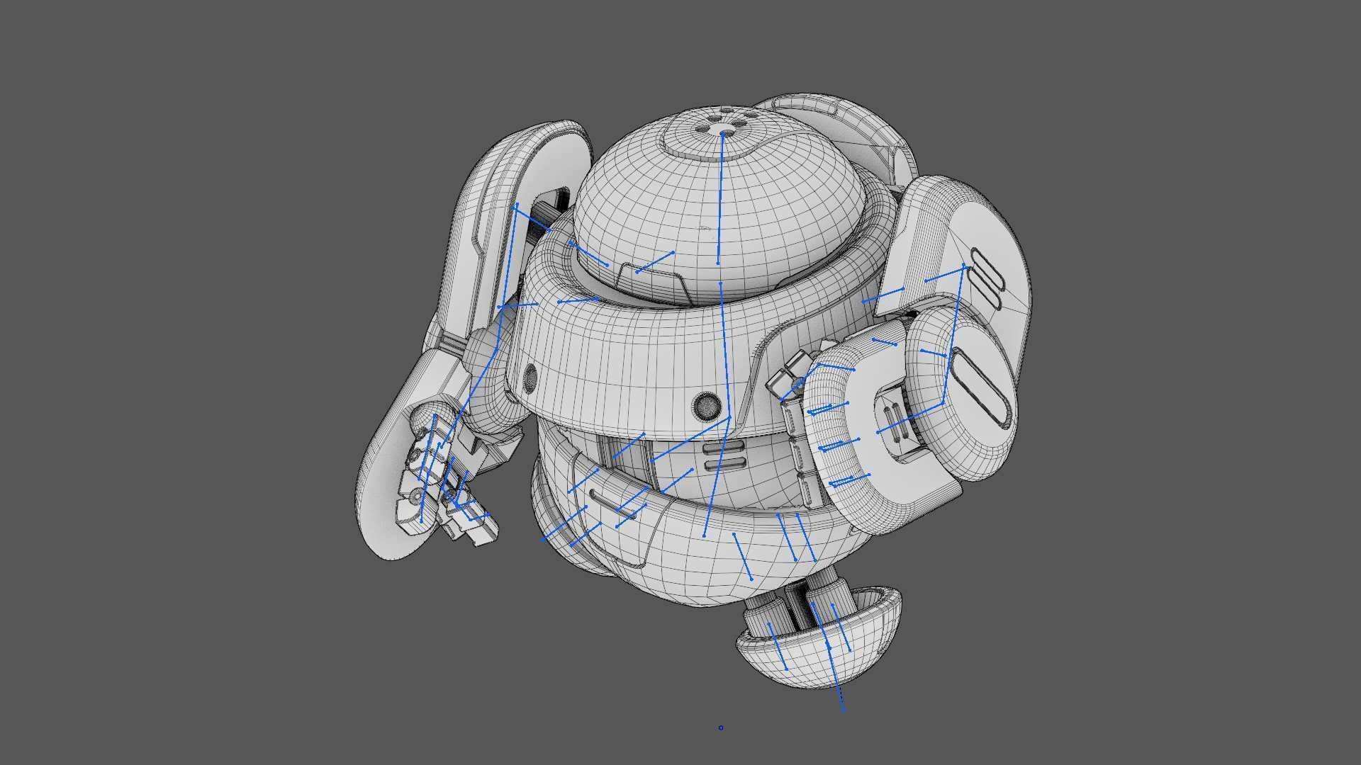 DRONE BOT S-2000 RIGGED 3D model rigged | CGTrader